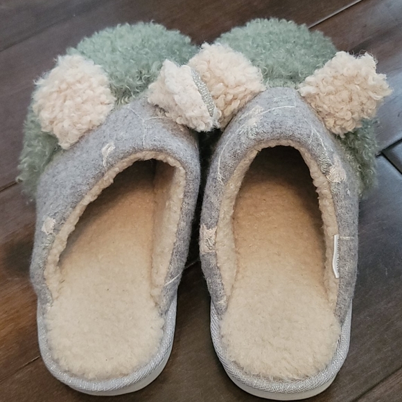 dudu town Shoes | Dudu Town Green Sherpa Mouse Slippers | Poshmark